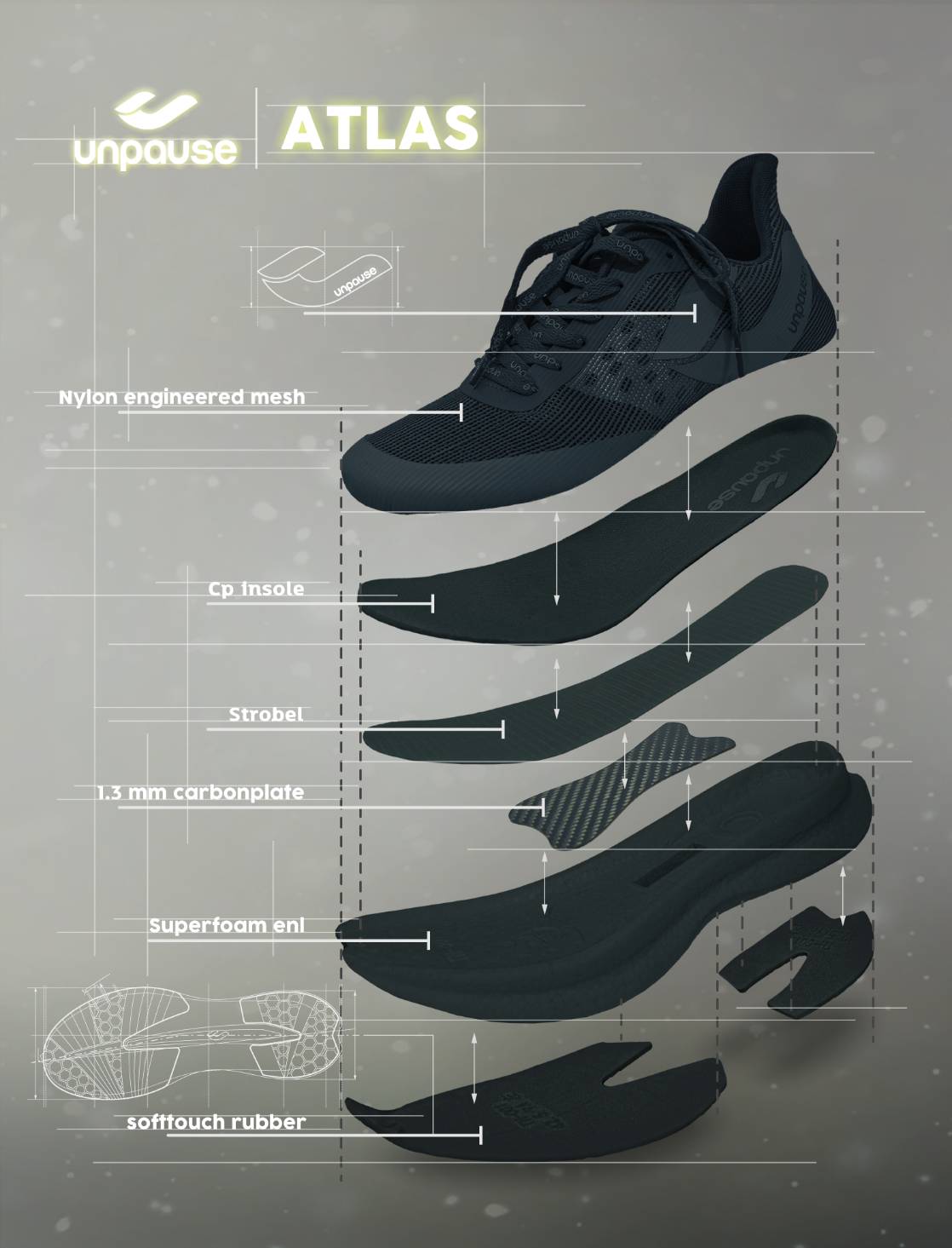 Unpause Atlas Triple Black Special Edition – Unpause Running Shoes